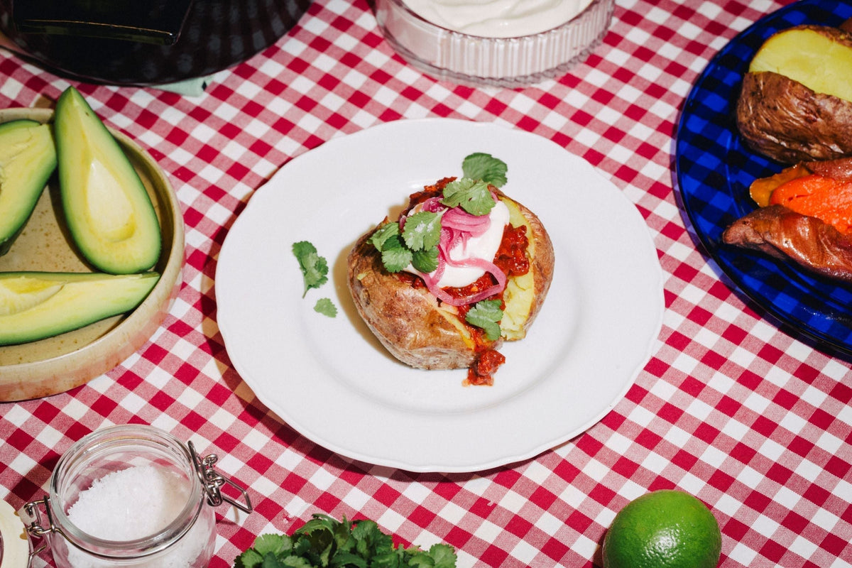 Juicy Marbles Meaty Meat Chili and Baked Potato Party Recipe – Vegan Supply