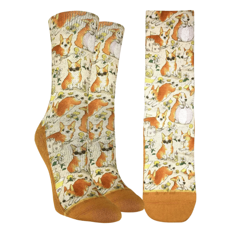 Good Luck Sock Corgis on the Beach Socks – Vegan Supply