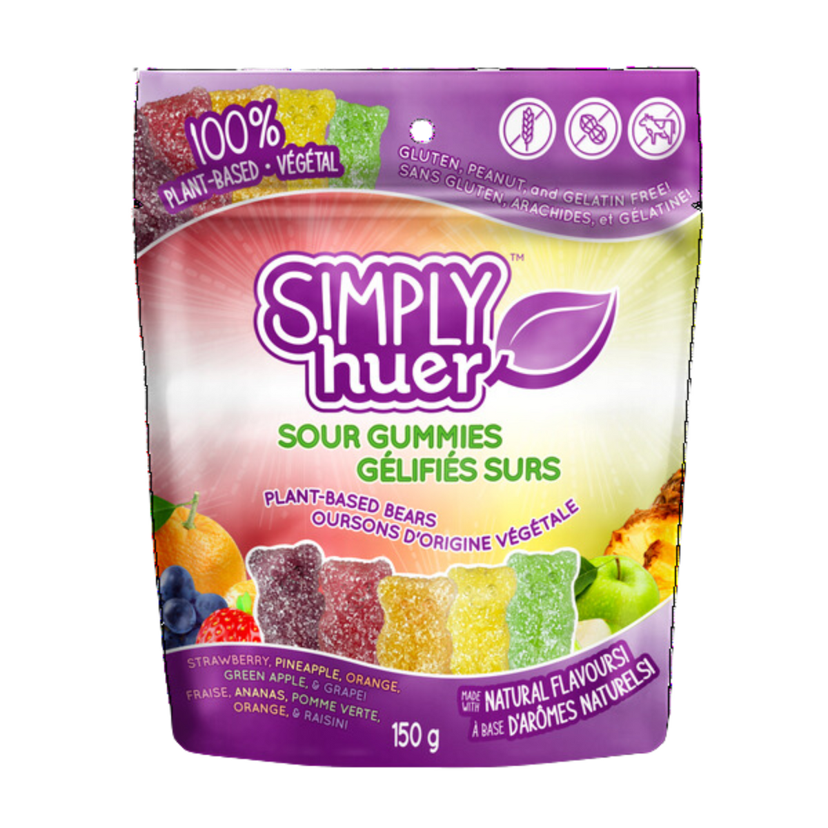 Simply Huer Sour Gummy Bears - 150g – Vegan Supply