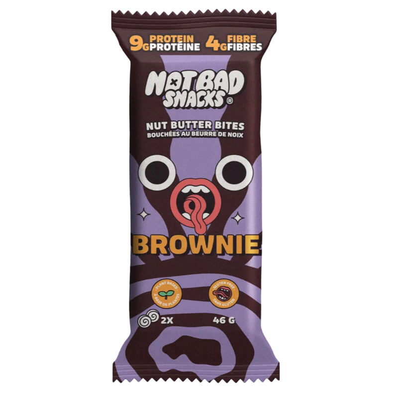 Not Bad Snacks Brownie Nut Butter Bites - 46g – Vegan Supply