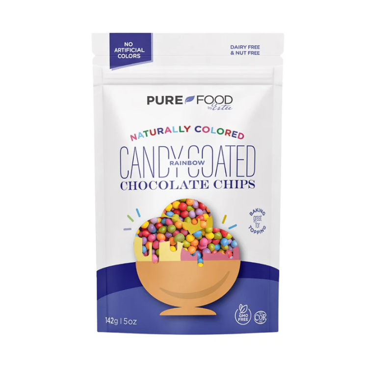 Pure Food Rainbow Candy Coated Mini Chocolate Chips - 142g – Vegan Supply