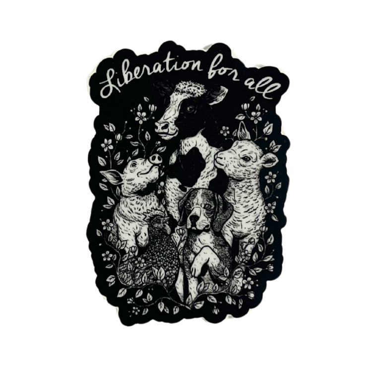 Vegan Veins Liberation For All Sticker – Vegan Supply