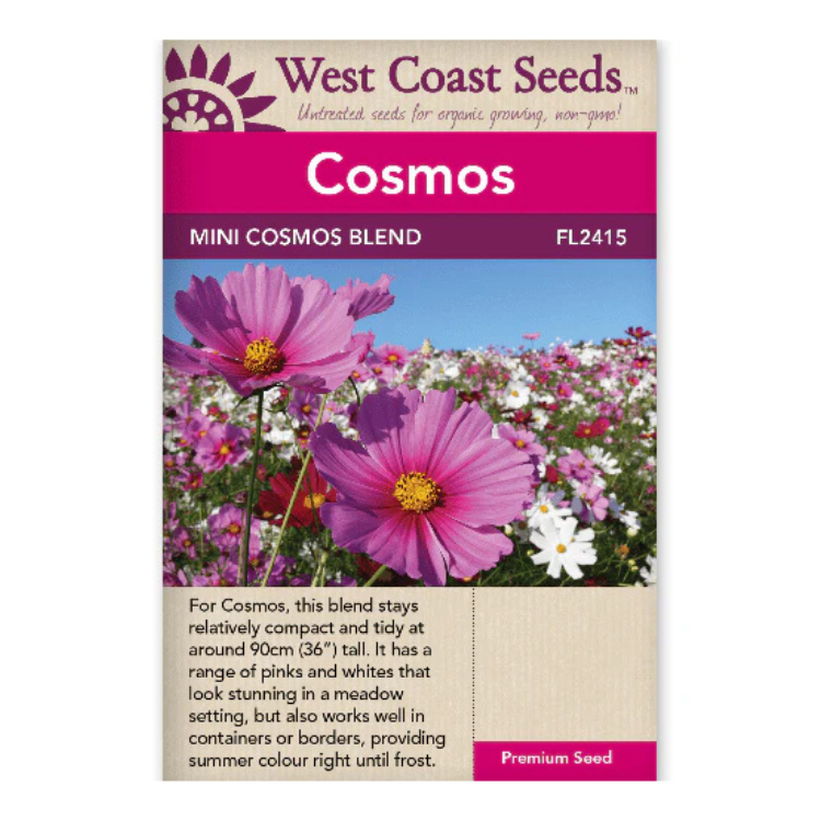 West Coast Seeds Mini Cosmos Blend Seeds - 160 Seeds – Vegan Supply