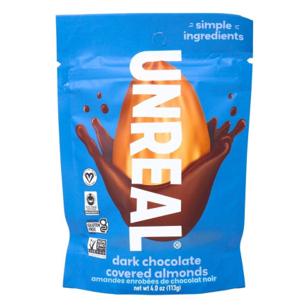 Unreal Dark Chocolate Covered Almonds - 113g – Vegan Supply