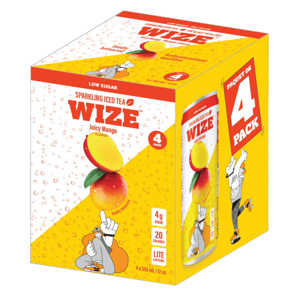 Wize Sparkling Juicy Mango (4 pack) - 4x355ml – Vegan Supply