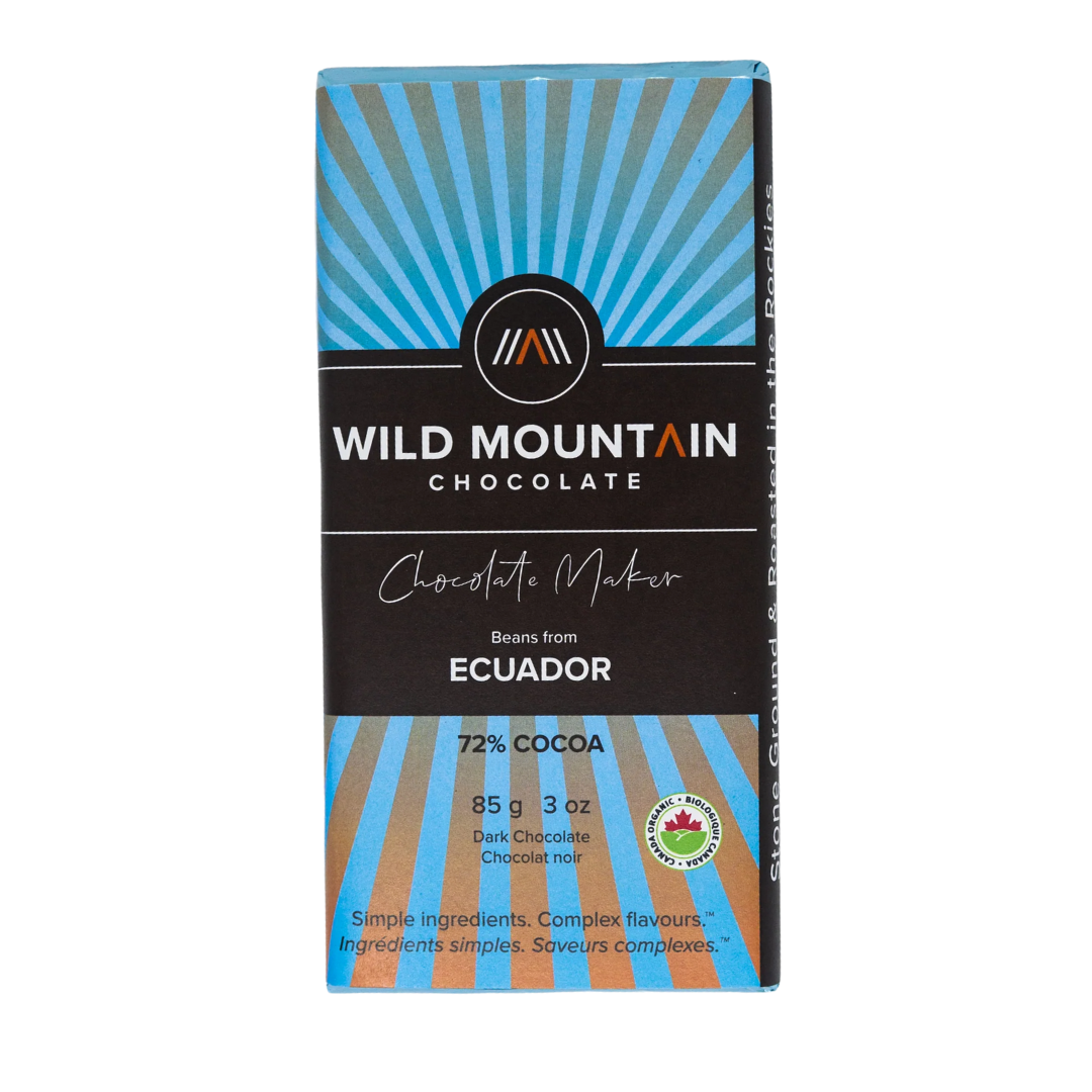Wild Mountain Equateur 72% Chocolat Noir - 85g – Vegan Supply